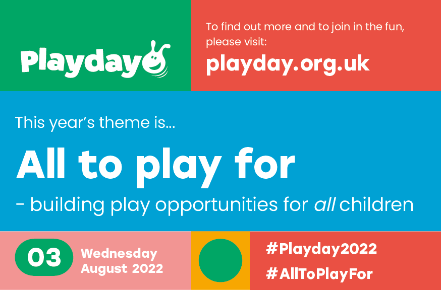 Playday 2022 theme announced – The Playwork Foundation