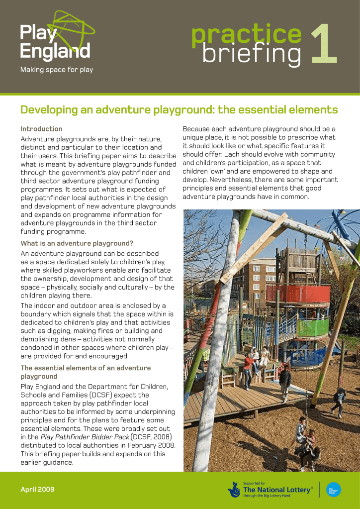 The Story of our Adventure Playground List – The Playwork Foundation