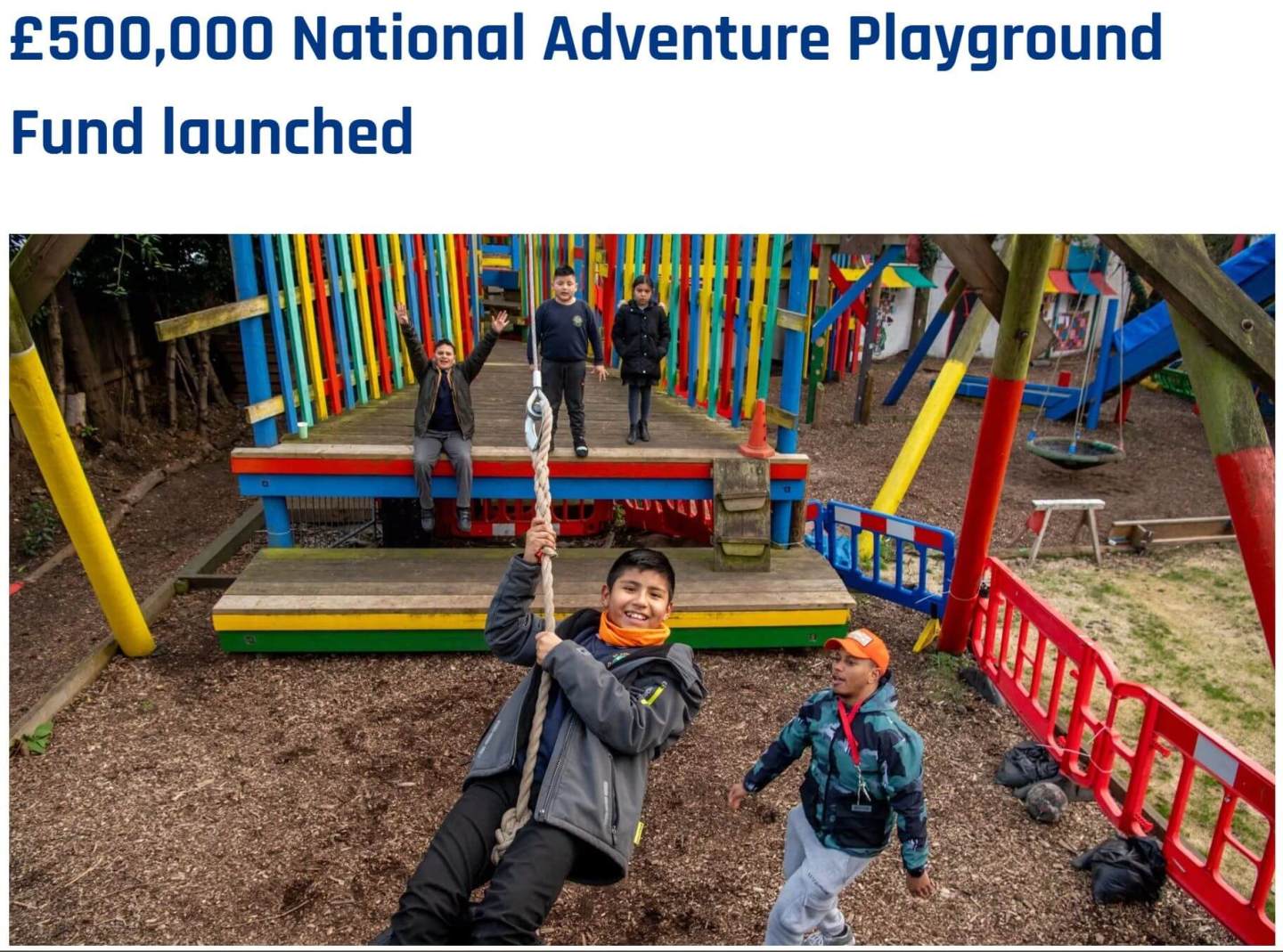 New £500,000 Adventure Playground Fund Announced – The Playwork Foundation